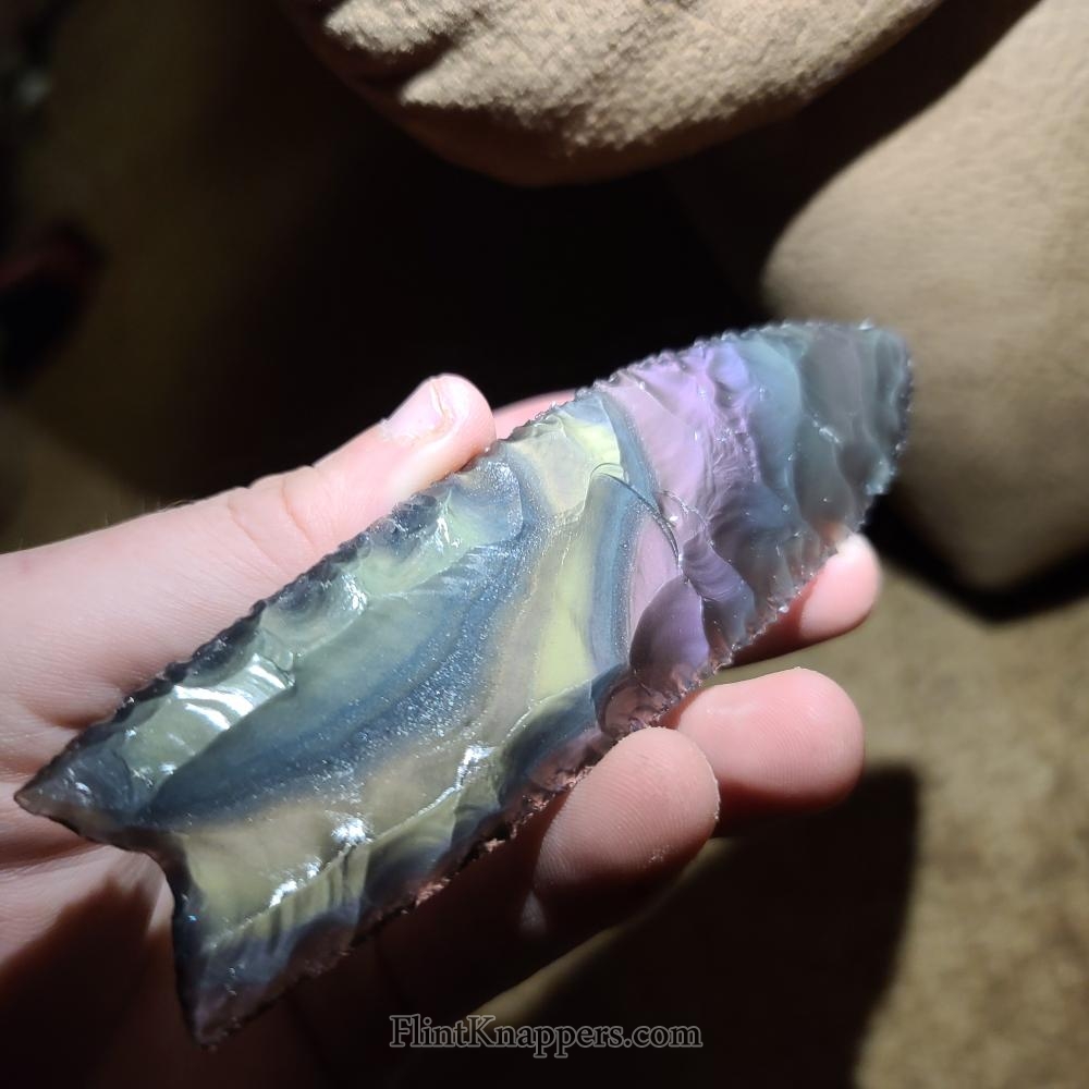 Rainbow obsidian clovis