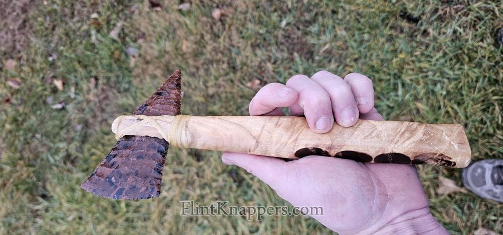 Black obsidian blade with 3d printed honeycomb cast in resin handle