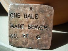 1763 Hudson Bay Fur Trade Bale Of Beaver Tag